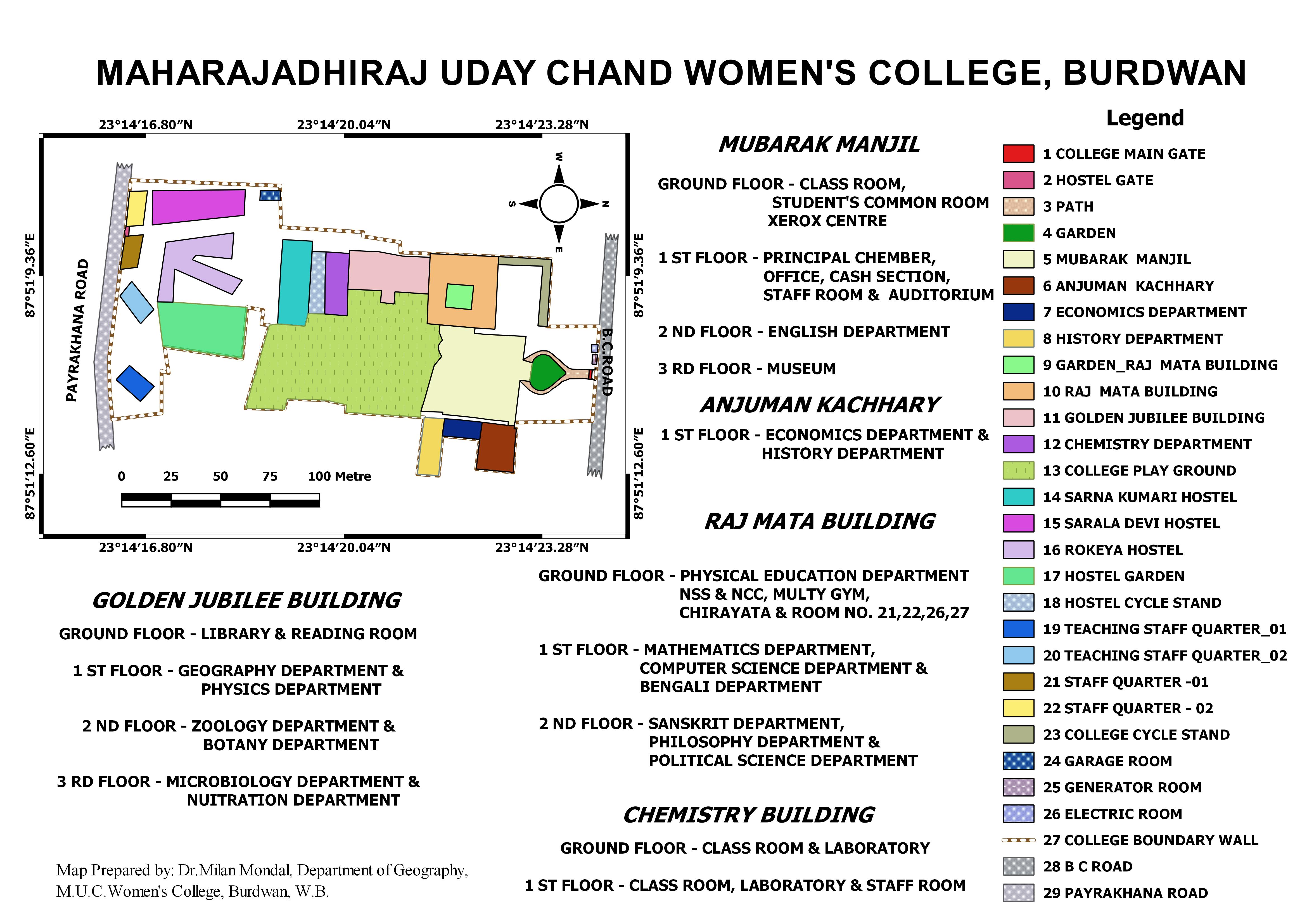 Campus Map :: Maharajadhiraj Uday Chand Women's College